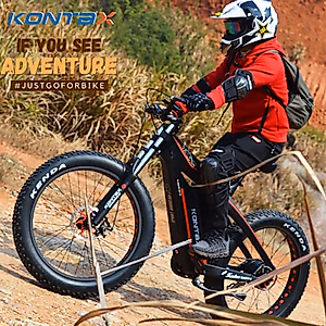 Schachtor Electric Bikes Carbon Fiber EBike for Adults 750W 25MPH, 48V/13Ah Removable Battery, 26'' Fat Tire Ebike Beach Mountain Snow E-Bike Shimano 8-Speed Color LCD Display UL Certified