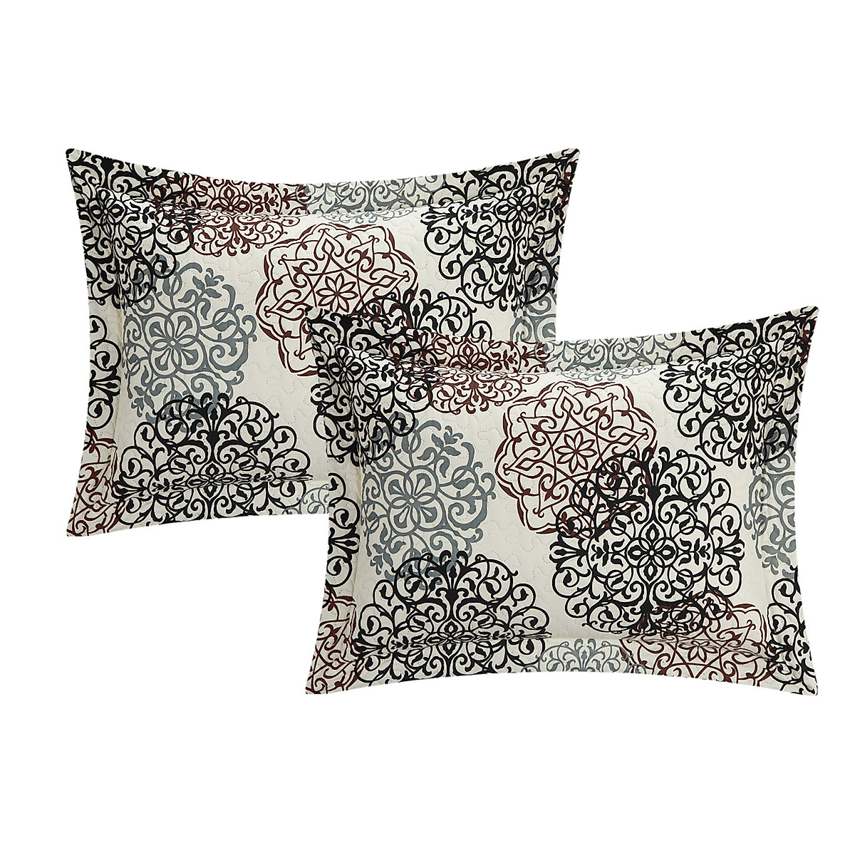 Chic Home 2 Piece Jerome Boho Inspired Reversible Print Duvet Set, Twin, Beige