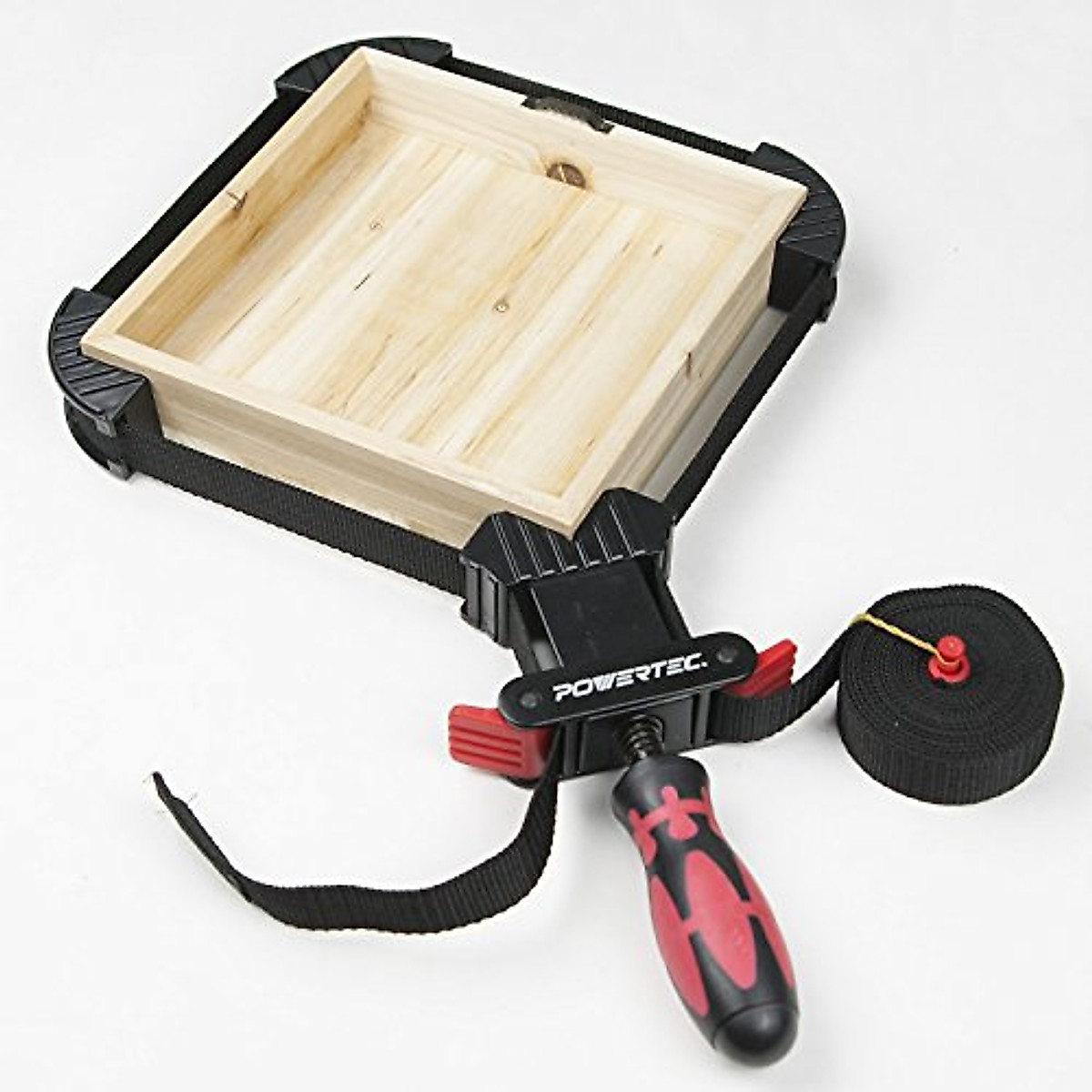 POWERTEC 71101 Deluxe Quick Release Strap Clamp | Woodworking Frame Clamping Strap Holder