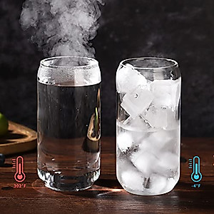 JIAQI Glass Cups with Lids and Straws 4pcs, 6oz DIY Drinking Glasses Mason jar,Beer Cup,Reusable Travel Bottle, Ideal for Coffee, Beer,cocktail