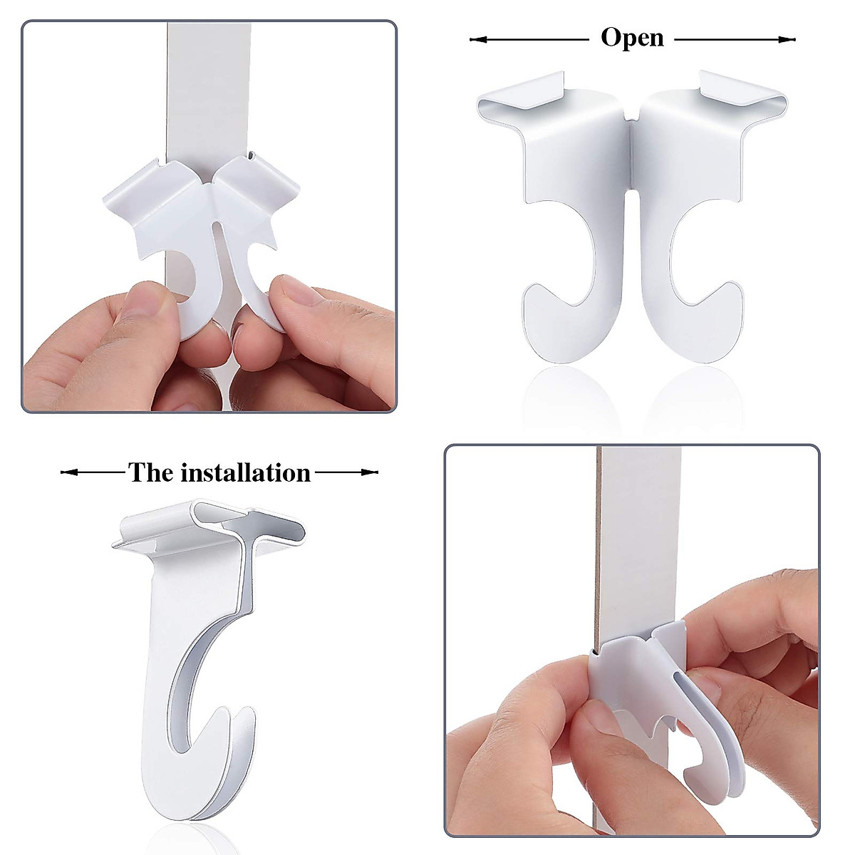 10 Pieces Drop Ceiling Hooks Metal Drop-Ceiling T-Bars One-Piece Ceiling Grid Clips Suspended Ceiling Hooks for Hanging Plants Decorations, Holds up to 20 lbs
