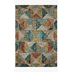 Loloi II Spectrum Collection SPE-01 Lagoon / Spice, Contemporary 2'-0" x 5'-0" Accent Rug
