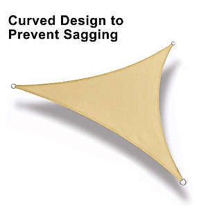 LOVE STORY 10' x 10'x 14' Right Triangle Sand Sun Shade Sail Canopy UV Block Cover for Outdoor Patio Garden Backyard
