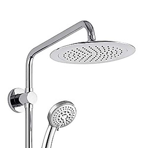 PULSE ShowerSpas 1088-CH SeaBreeze II Shower System with 8" Rain Showerhead, Slide Bar and Multi-Function Hand Shower, Polished Chrome