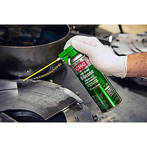 CRC Food Grade Silicone, 10 Wt Oz, Multi-Purpose Silicone Lubricant for High Temperature Applications, NSF H1 Registered Aerosol Spray (12 pack)