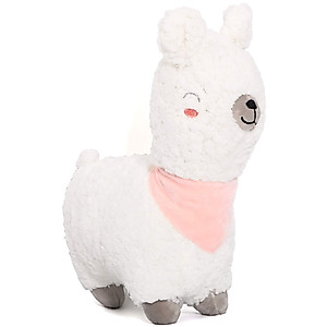 The Peanutshell Llama Love Crib Bedding Set for Baby Girls | 4 Piece Nursery Set | Baby Quilt, Crib Sheet, Dust Ruffle with Plush Llama Toy