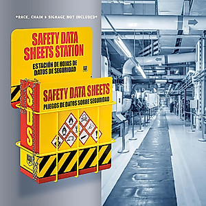 SDS Binder, Heavy Duty 3 Ring Binder 3 Inch, English Spanish Bilingual, 600 Safety Data Sheets Capacity