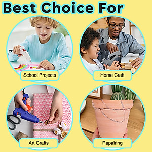 Hot Glue Sticks 4" Long x .27" Dia 200 Pack Mini Glue Sticks for Glue Gun Multipurpose Hot Glue Gun Sticks for Kids Adults DIY Art Craft Gluing Sealing Repairing Festival Decoration