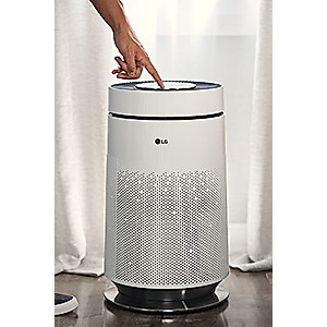 LG PuriCare 360-Degree Single Air Purifier with Clean Booster, ThinQ Wi-Fi and Voice Control (AS330DWR0), 310 sq. ft, White