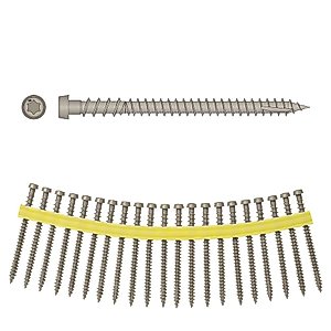 Simpson Strong-Tie DCU234SGR01 Deck-Drive DCU Composite Screw (Collated) — 10 x 2-3/4 in. Quik Guard Gray 01 (1000-Qty)