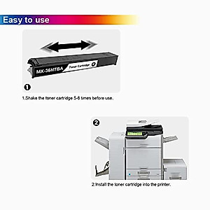 CHENPHON MX-36NT Toner Cartridge Replacement for Sharp MX-36NT MX36NT use for Sharp MX-2610N MX-2615N MX-3110N MX-3115N MX-3610N Printer丨MX-36NTBA MX-36NTCA MX-36NTMA MX-36NTYA Ink [4Pack-KCMY]