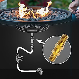 onlyfire 1/2" LP Air Mixer Valve for Propane Gas Fire Pits and Fireplace, 150K BTU High Capacity, Solid Brass Air Mixture