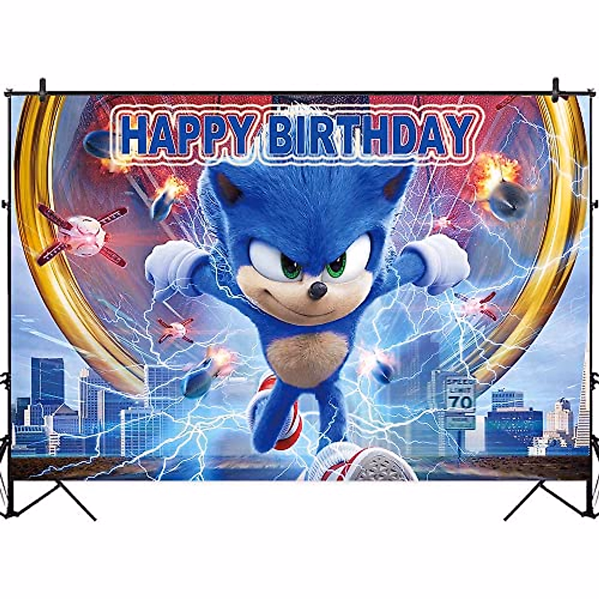 60x40 Inches Birthday Backdrop for Party, Soni Birthday Decoration with Good Wrinkle Resistance, Birthday Party Supplies as Background, Happy Birthday Banner 5X3 ft for Kids, Boys, and Girls