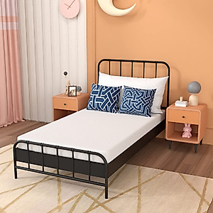 PayLessHere 5 Inch Twin Gel Memory Foam Mattress Fiberglass Free/CertiPUR-US Certified/Bed-in-a-Box/Cool Sleep & Comfy Support/Medium Firm mattresses
