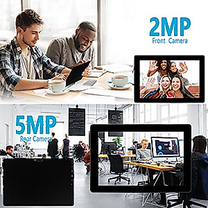 ZAOFEPU 10 Inch Tablet Windows 10 Home, Tablet PC 4G&WiFi&Bluetooth RAM 4GB+ ROM 64GB, 2MP+5MP Dual Camera, 6000mAh Black Tablet Computer