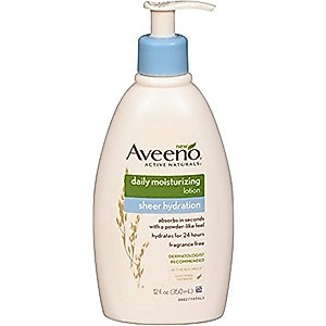 AVEENO Active Naturals Sheer Hydration Daily Moisturizing Lotion 12 oz (Pack of 2)