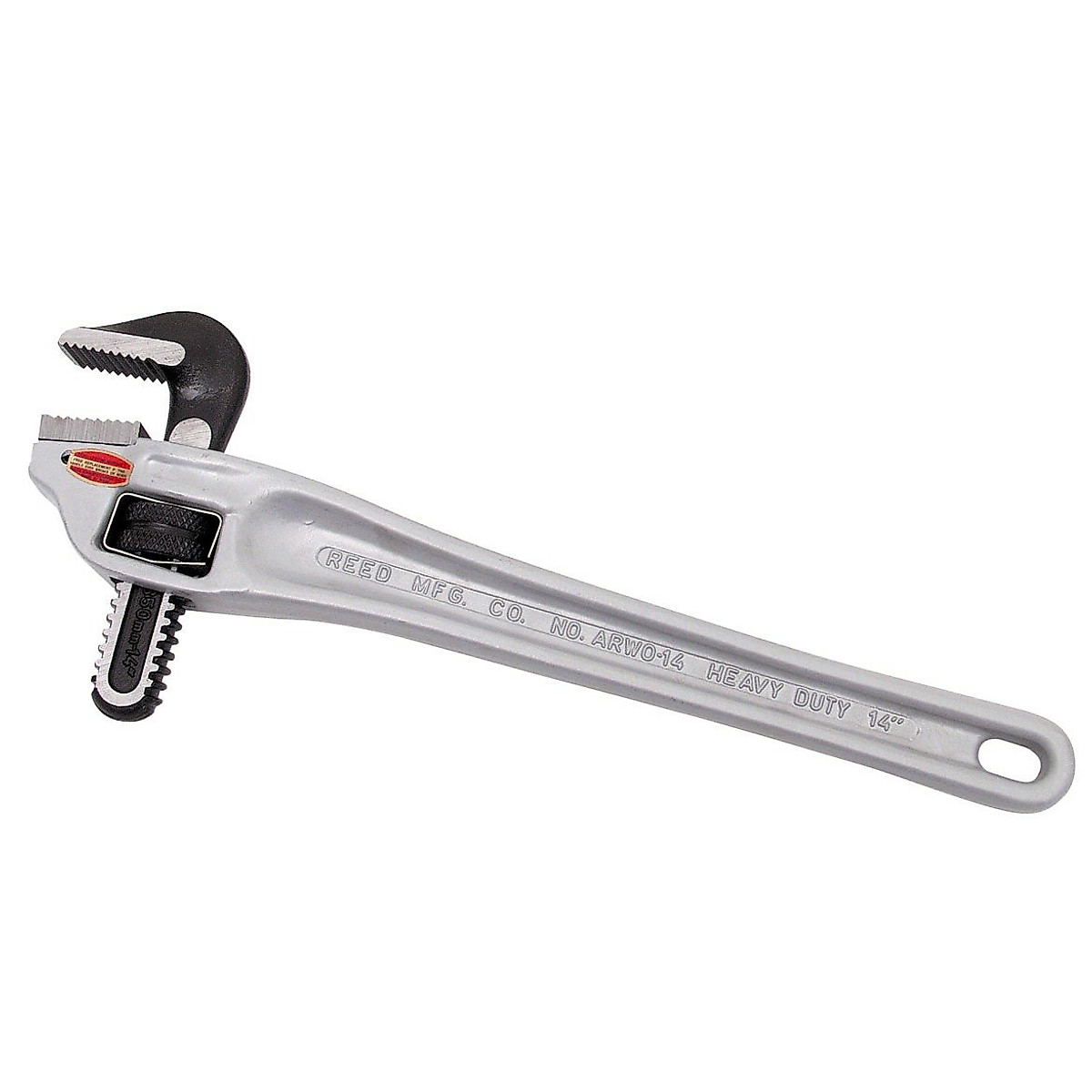 Reed ARWO14 14-Inch Aluminum Offset Pipe Wrench, gray, textured paint