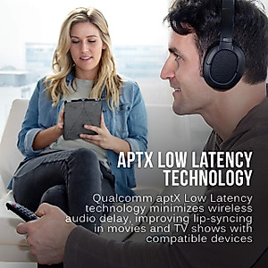MEE audio Matrix Cinema ANC Bluetooth wireless Active Noise Cancelling headphones with aptX Low Latency, CinemaEAR audio enhancement, and active noise cancellation