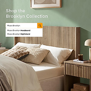 mopio Brooklyn Headboard, 62.4" Wide Headboard Only, Wood Headboard, Modern Farmhouse, Boho, Wall Mount, Fluted Panel, Wingback Design (Golden Oak, King)