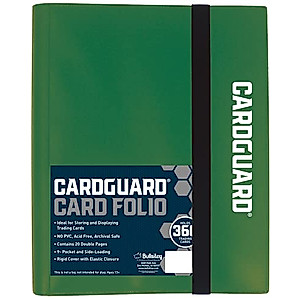 CardGuard Trading Card Pro-Folio, 9-Pocket Side-Loading Pages, Holds 360 Cards, Dark Green