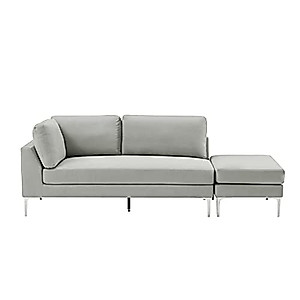 Suede Leisure Sofa with Left Armrest