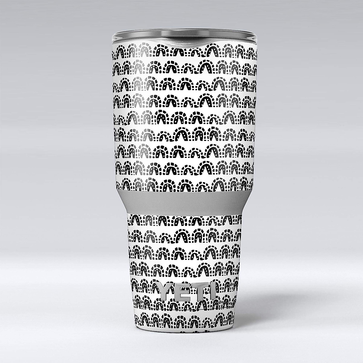 Design Skinz Semi-Circle Glyphics with Translucent Backing - Skin Decal Vinyl Wrap Kit Compatible with The Yeti Rambler Cooler Tumbler Cups