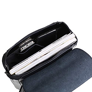 FL FantasyLinen Women Backpack Purse Fashion Genuine Leather Backpack Waterproof Rucksack Anti-theft Casual Travel Bag Zipper Purse (Black)