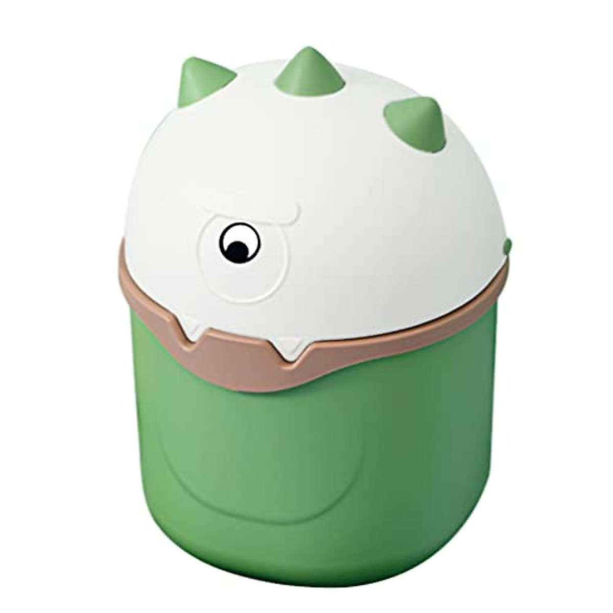 Waste Bins Mini Trash Can Cartoon Desktop Garbage Bin Cute Monster Waste Flipping Basket Wastepaper Container Rubbish Bin Buckets Can for Bedroom Office Makeup Pad Holder