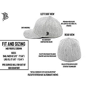 Branded Bills Texas Vintage PVC Flex Fit, Heather Grey, L/XL