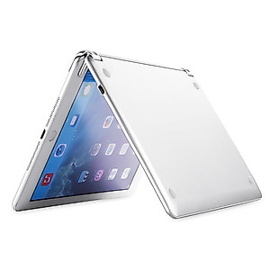 Arteck Ultra-Thin Apple iPad Air 2/9.7-inch iPad Pro Bluetooth Keyboard Folio Stand with Built-in Stand Groove for Apple iPad Air 2 with 130 Degree Swivel Rotating-Silver