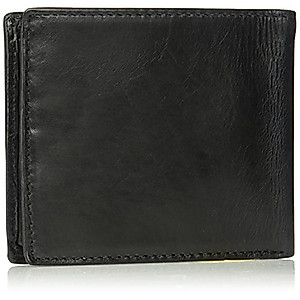 Fossil Men's Ryan Leather RFID-Blocking Bifold with Flip ID Wallet, Black, (Model: ML3729001)