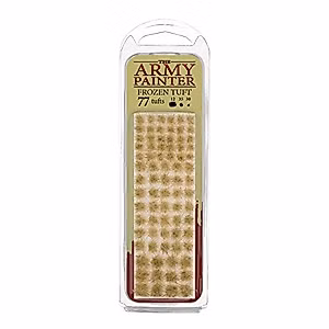 The Army Painter Tufts - Battlefield Tufts: Frozen Tuft, 77 Pcs, 3 Sizes -Terrain Model Kit for Miniature Bases & Model Grass Tufts -Diorama Supplies & Diorama Grass for Mini Basing & Gaming Scenery