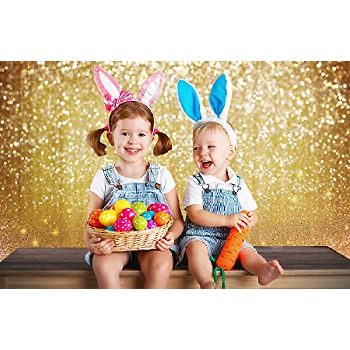 LYWYGG 7x5FT Vinyl Photography Backdrop Golden Particles Speckle Dreamy Fantasy Dreamlike Theme Metal Festive Holiday Party Decorative Photography Backdrop CP-10