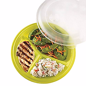 Portion Control Lunch Travel Plate (Assorted Colors) (Set of 1)