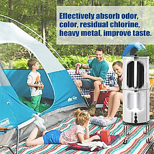 BB9-2 Black and PF-2 Fluoride Water Filter Replacement, Compatible with Berkey Gravity Filtration System Purification Elements Doulton Super Sterasyl and Traveler, Nomad, King, Big Series