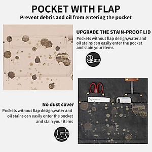 Aprons for Men Women With Pockets, Adjustable Cross Back Cooking Kitchen Apron - beige -