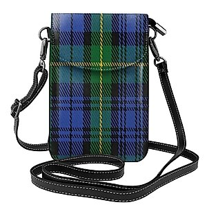 Small Crossbody Scottish Clan Gordon Tartan Crossbody Purse Bag Fashion Cell Purse Wallet For Women/Girls Gift
