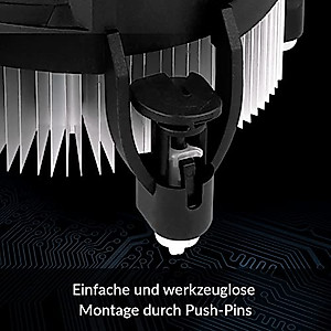 ARCTIC Alpine 17 - Intel CPU Cooler, 92 mm PWM Fan, Radial Heatsink, Top Blower, Intel LGA 1700, 4-Pin Connector, 100-2000 RPM