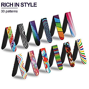 MWOOT 30 Pieces Optical Magnetic Bookmark,Assorted Magnet Book Markers Set,Colorful Magnetic Page Clips Markers for Students Teachers School Home Office Reading Supplies,30 Styles