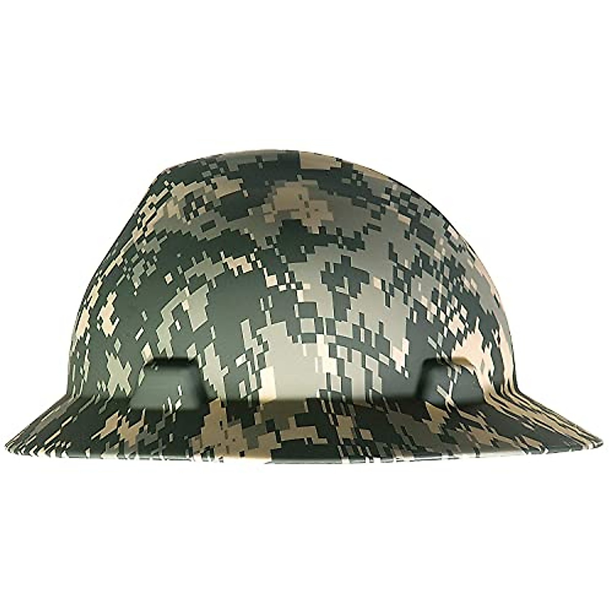MSA 10104254 Freedom Series V-Gard Full-Brim Hard Hat With Fas-Trac III Ratchet Suspension, Polyethylene Shell, Self Adjusting Crown Straps - Standard Size in American Camouflage