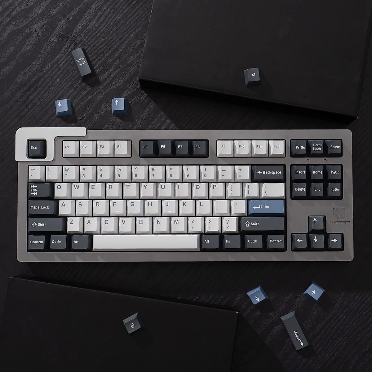 Sumgsn 172 Keys Double Shot Keycaps Cherry Profile Arctic Keycaps Set Compatible with 61/64/87/104/108 Cherry Mx Switches Mechanical Keyboard