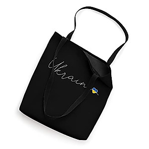 Ukrajina Simple Love Ukrainian Flag Heart on Ukraine Tote Bag