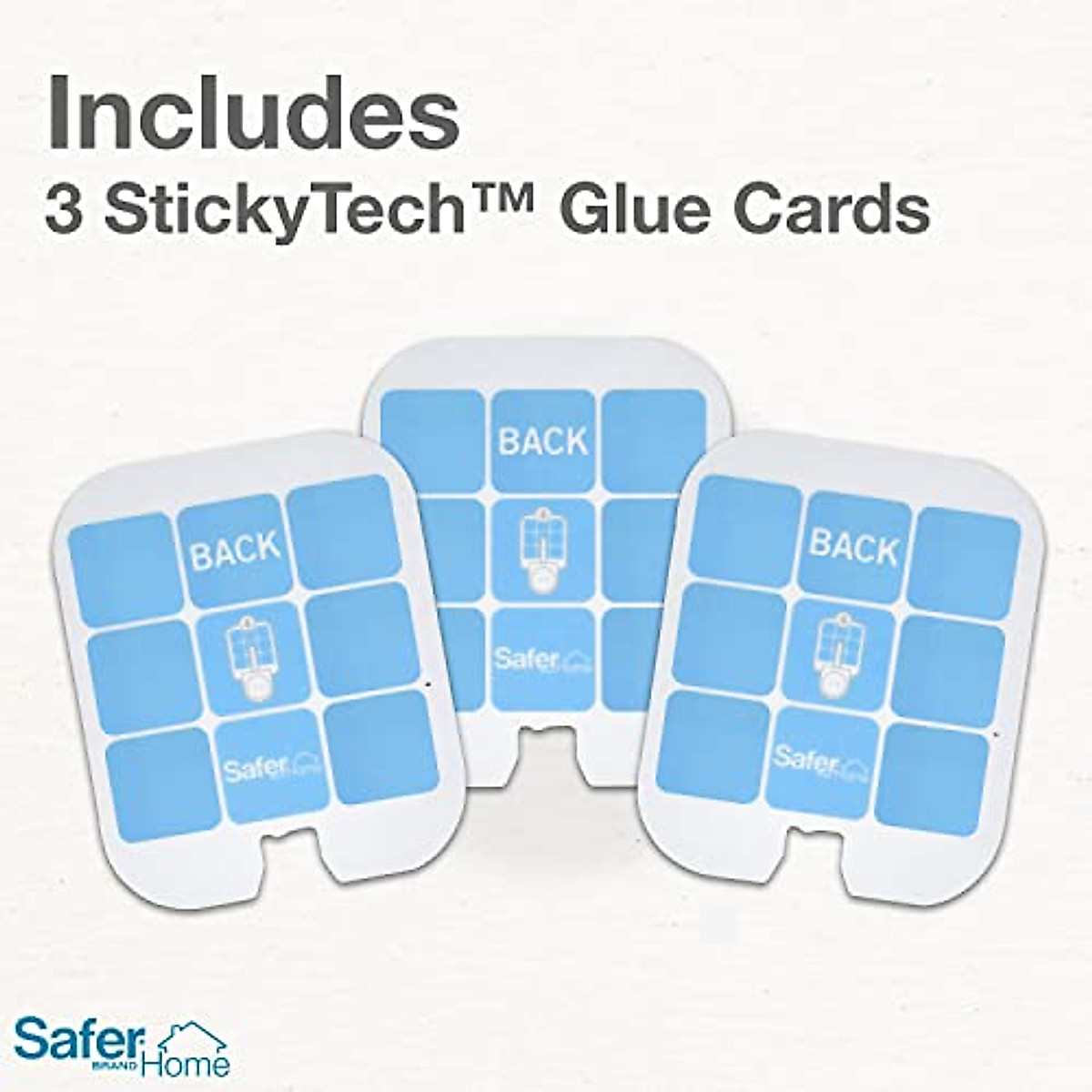 Safer Home SH503 Indoor Plug-In Fly Trap Refill Pack of Glue Cards for SH502 Indoor Fly Trap – 3 Pack