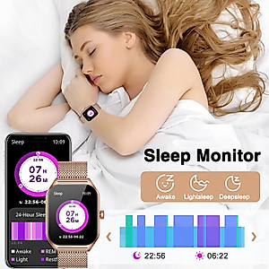 JYNZYUPO Smart Watch for Men Women,(Answer/Make Call) 1.84" Touch Screen Waterproof, 100+ Sport Modes, Fitness Activity Tracker, Heart Rate Sleep Monitor, Pedometer, Smart Watches for Android iOS