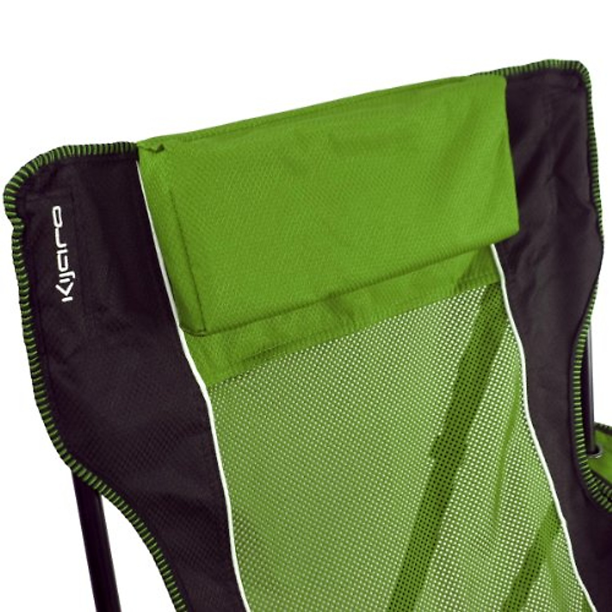 Kijaro Sling Folding Camping Chair - Enjoy the Outdoors in this Outdoor Chair with a Built-in Cup Holders and Side Organizer - Includes a Detachable Pillow - Ireland Green