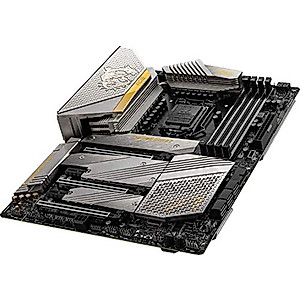 MSI MEG Z590 ACE Gold Edition Gaming Motherboard (ATX, 11th/10th Gen Intel Core, LGA 1200 Socket, SLI/CFX, DDR4, PCIe 4, M.2 Slots, USB 3.2 Gen 2, Wi-Fi 6E, Mystic Light RGB)