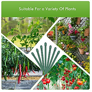 Plant Stakes, 20PCS Plant Support Sticks Adjustable Length Orchid Stakes Garden Stake Pole with Clips Suit for Potted Tomato Rose Amaryllis Vegetables and Indoor Plants