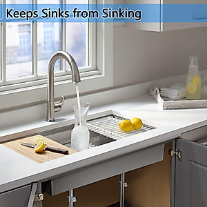 Eapele Undermount Sink Brackets, Adjustable Stainless Steel Undermount Sink Support , Heavy Duty Repair System Kit for Kitchen or Bathroom（16.8"-29.5"）