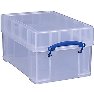 Really Useful Plastic Storage Box 9 Litre with XL Lid Clear