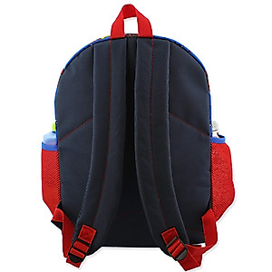 Super Hero Adventures Boys 5 piece Backpack and Snack Bag School Set (One Size, Blue/Red)